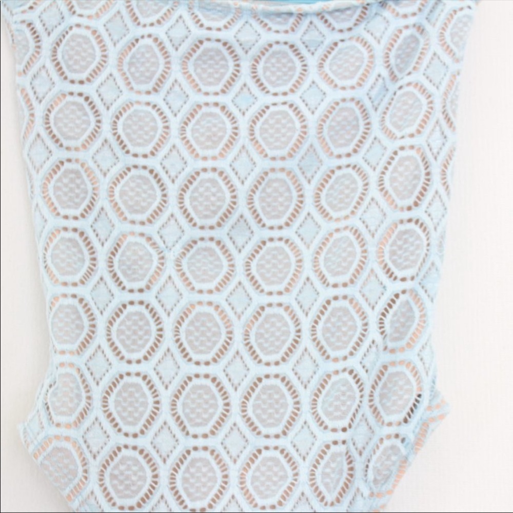 Risk Strapless Lace One Piece Swimsuit - Gem